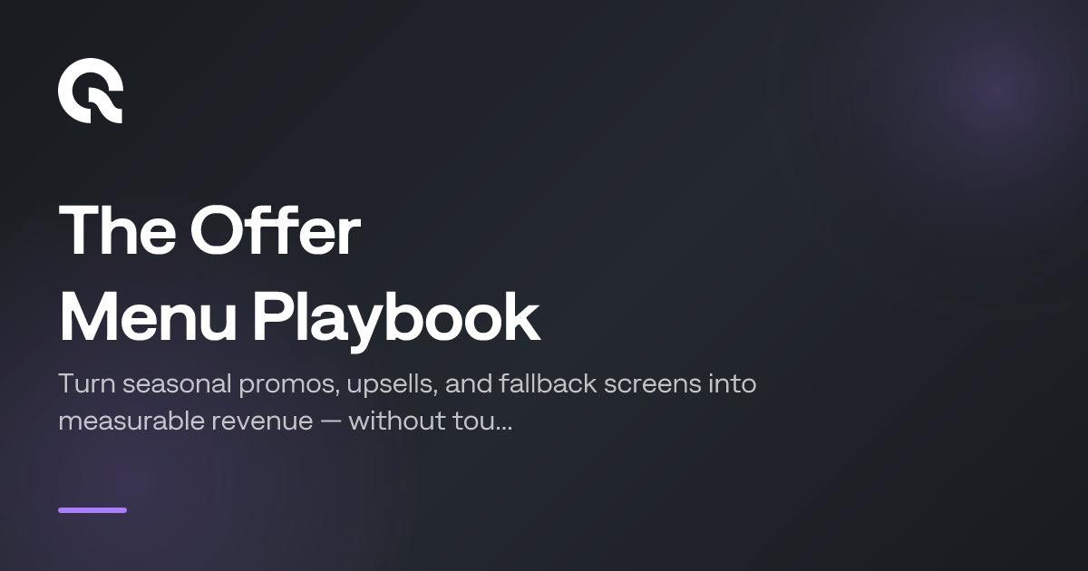 The Offer Menu Playbook | Qonversion Guides